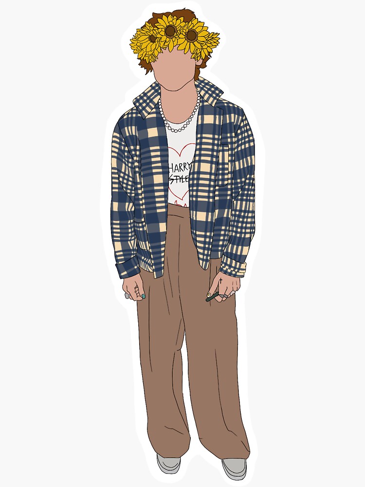 "Sunflower Crown Harry Styles " Sticker for Sale by BinksPrints | Redbubble