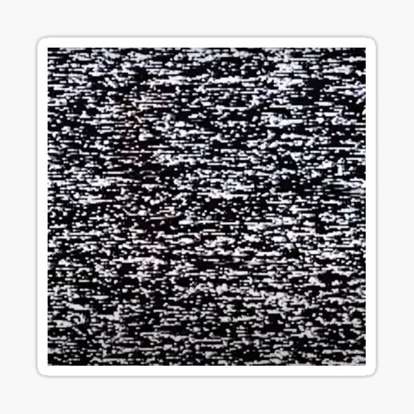"TV STATIC - noise." Sticker by Fexclamation | Redbubble