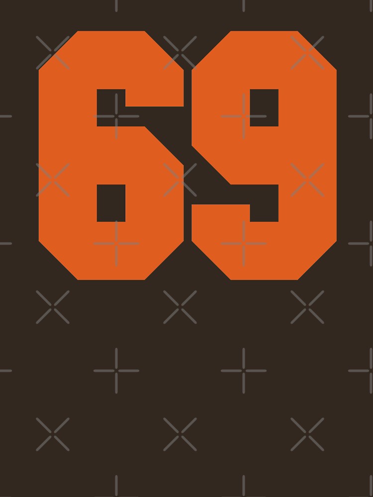 "69 Number Cleveland Sports Sixty-Nine Brown Jersey" T-shirt for Sale ...