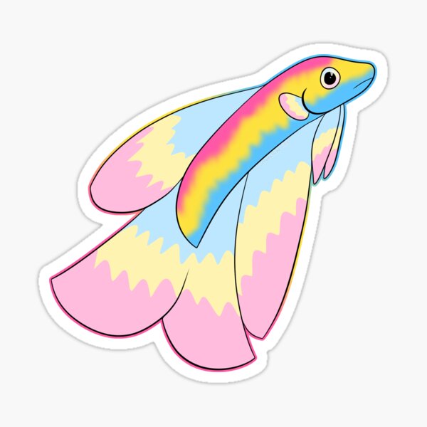 "Pansexual Pride Betta" Sticker for Sale by SnowfallWarning | Redbubble
