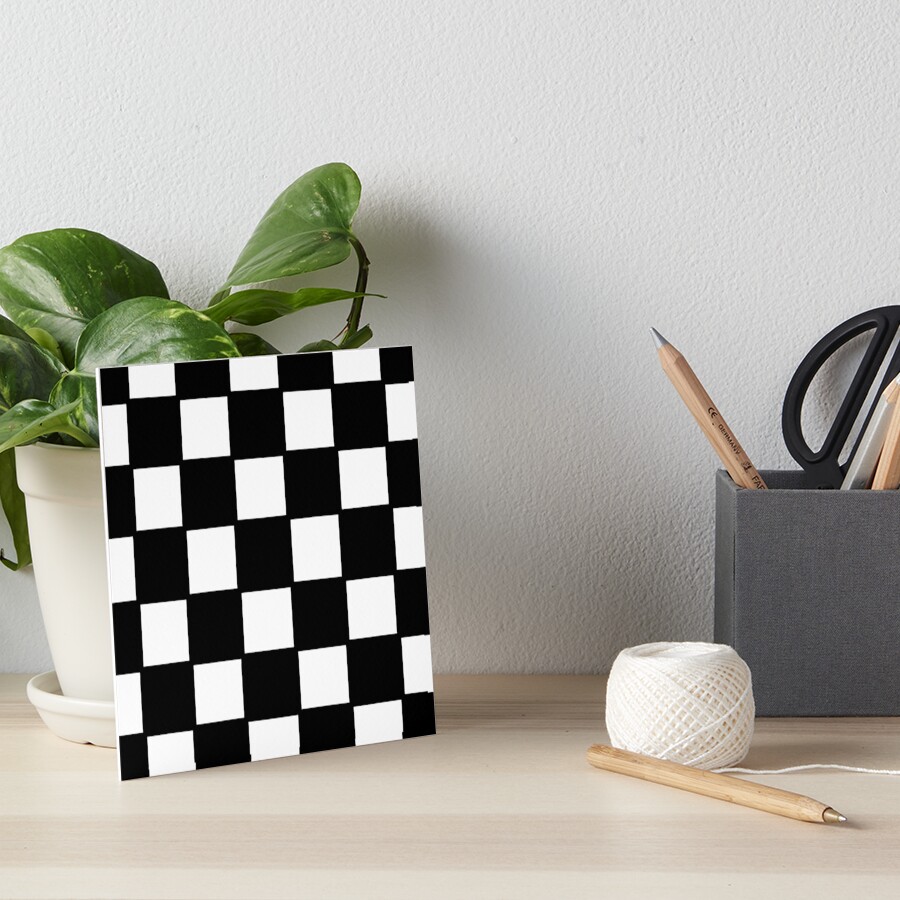 "Emo Checkerboard black and white" Art Board Print by Unboltingcat ...
