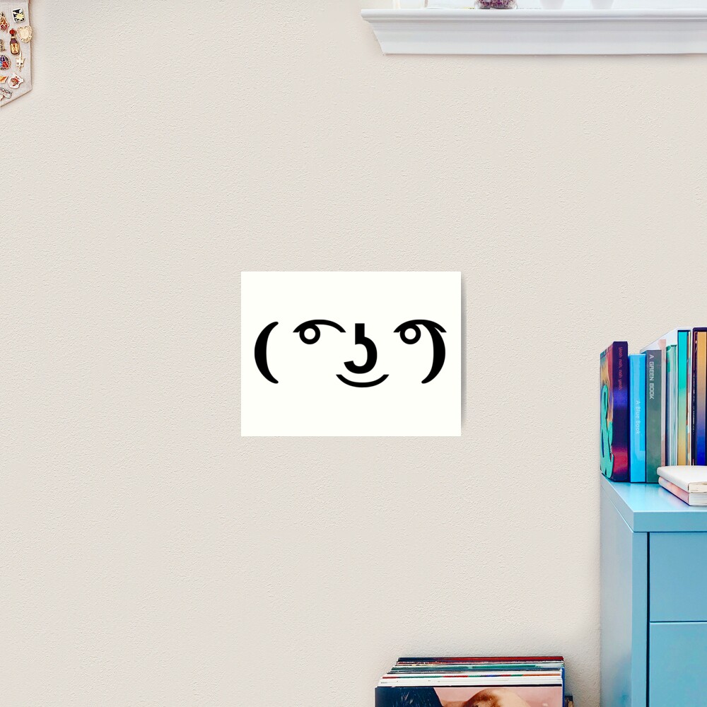 "Lenny Face (﻿ ͡° ͜ʖ ͡°) - Le Face Face " Art Print for Sale by ...
