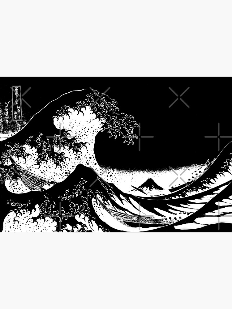 "The Great Wave off Kanagawa Black and White" Poster for Sale by ...