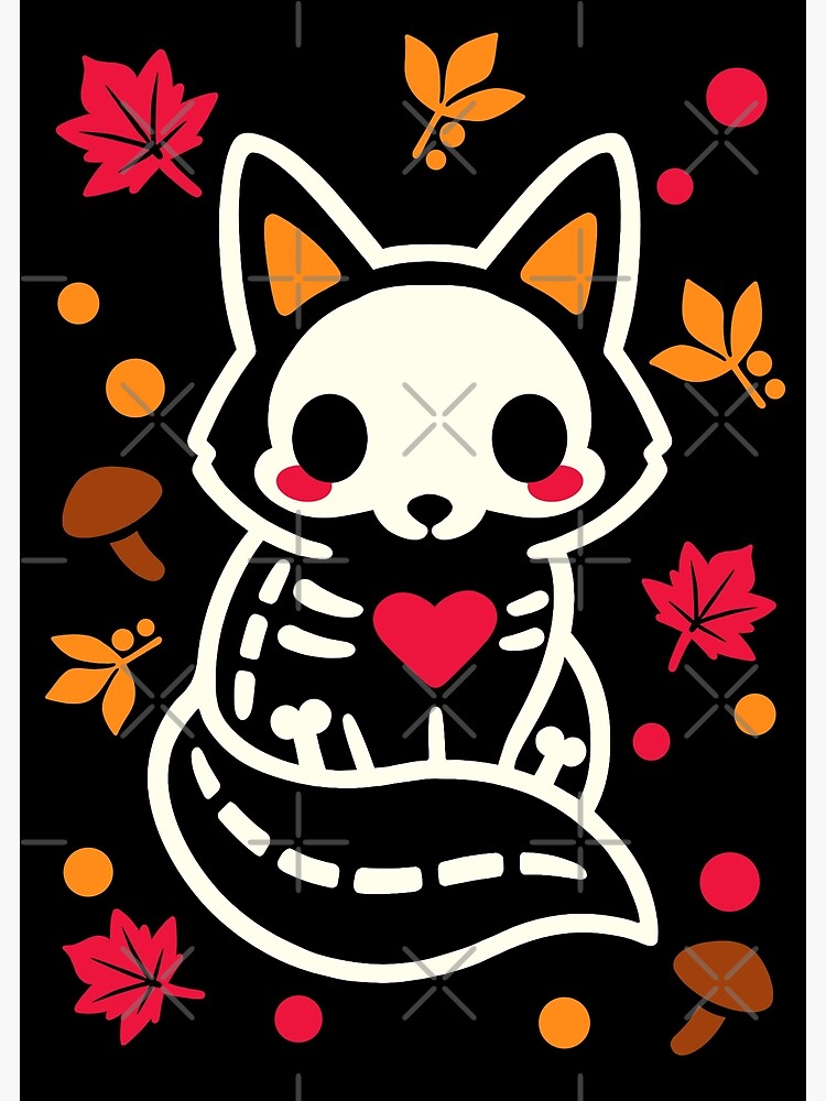 "fox skeleton" Art Print by NemiMakeit | Redbubble