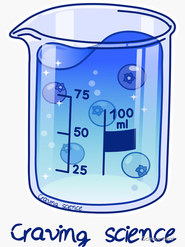 "Blueberry science beaker " Sticker by Science-nerd | Redbubble