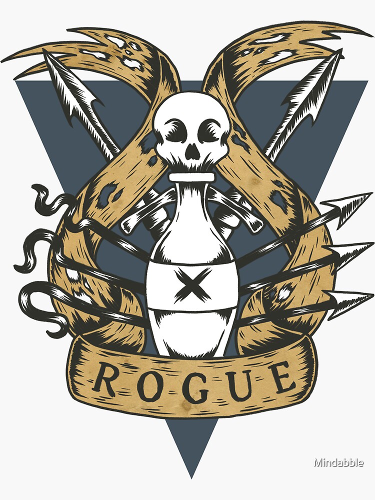 "Rogue - class emblem" Sticker by Mindabble | Redbubble