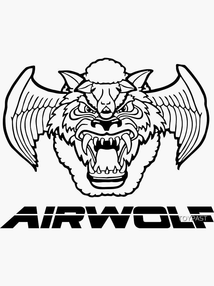 "AIRWOLF" Sticker for Sale by TOYPAST | Redbubble
