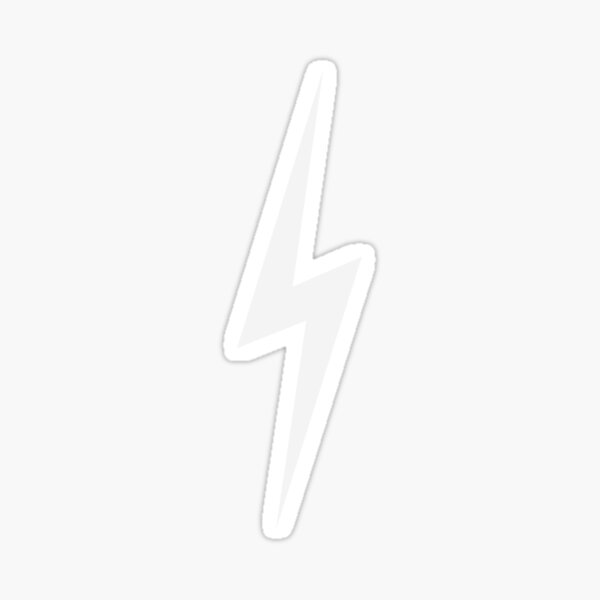"White Color Thunder" Sticker for Sale by aditmawar | Redbubble