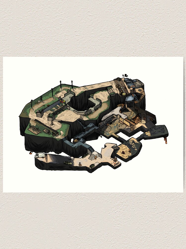 "Overpass CSGO Isometric Map Poster" Art Print by Naamiko | Redbubble