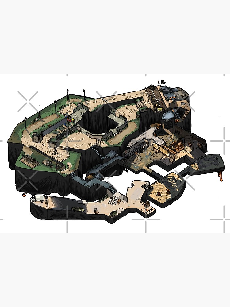 "Overpass CSGO Isometric Map Poster" Poster for Sale by Naamiko | Redbubble