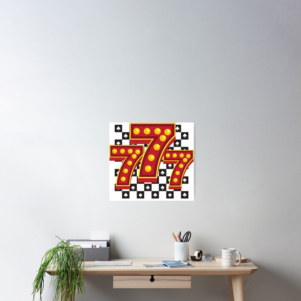 "Lucky Number 7" Poster for Sale by soulcre8tions | Redbubble