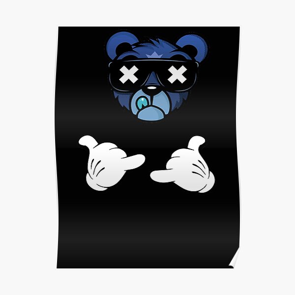 " Rad Bear Black" Poster by stiflersteel | Redbubble
