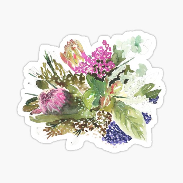"Australian native flowers arrangement design" Sticker for Sale by ...