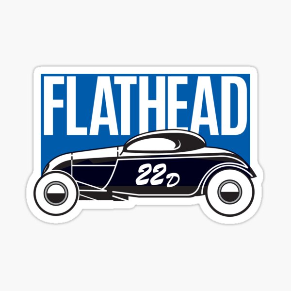 "Bonneville Flathead Coupe racer - ford blue print" Sticker by ...