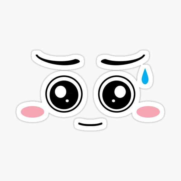 "Nervous Face" Sticker for Sale by be-a-nice-human | Redbubble