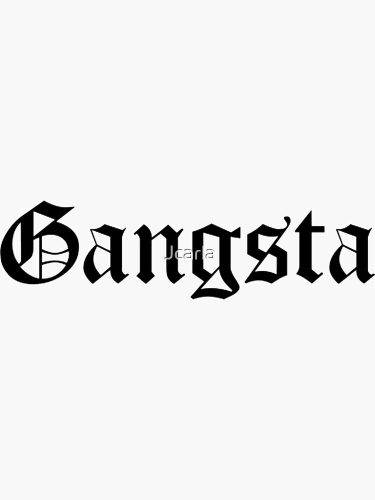 "Gangsta writing" Sticker for Sale by Jcarla | Redbubble