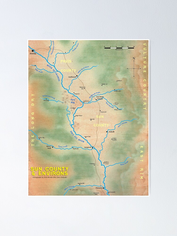 "Map of Sun County - Prax" Poster for Sale by Chaosium | Redbubble