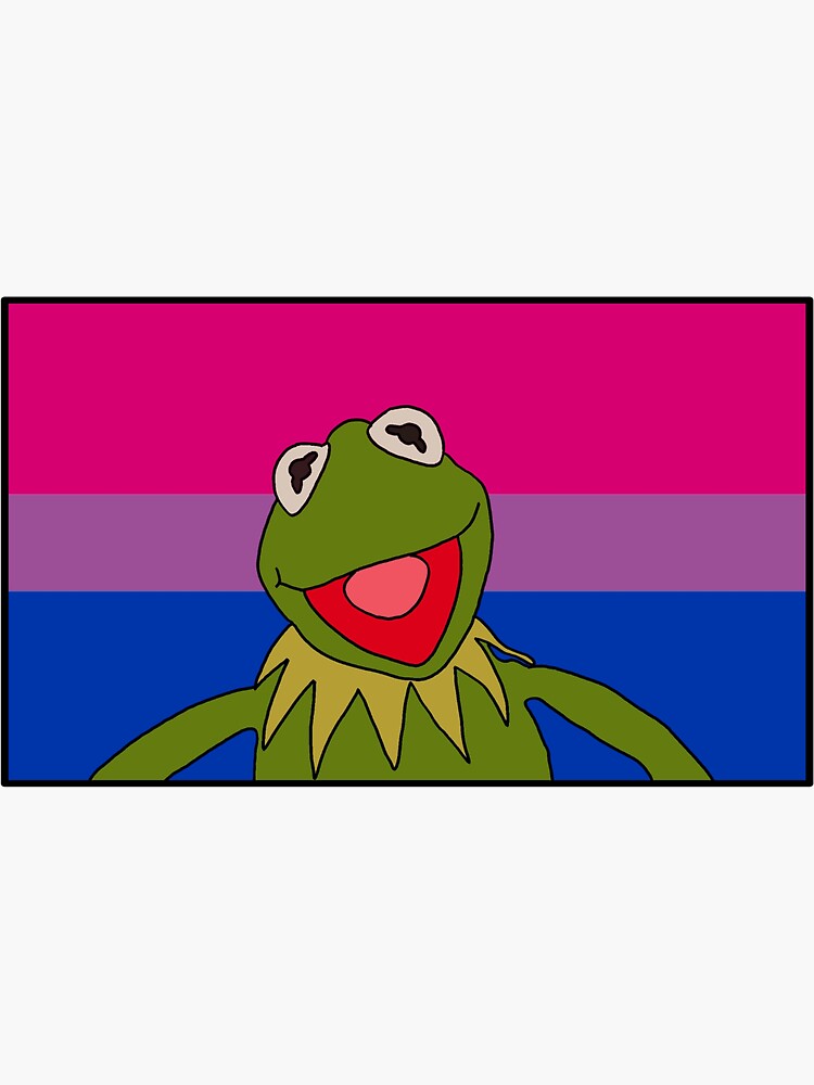 "kermit bisexaul pride flag sticker " Sticker for Sale by lavenderlouis ...