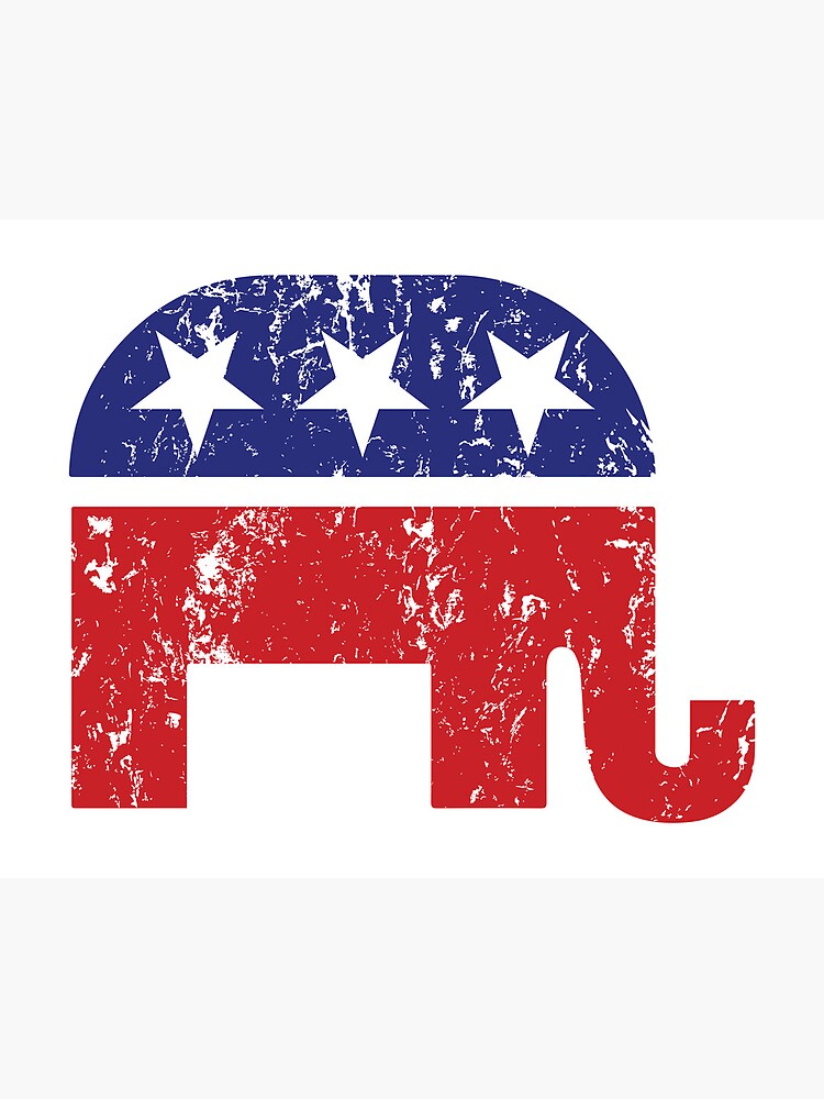 "Republican Original Elephant Distressed" Art Print for Sale by ...