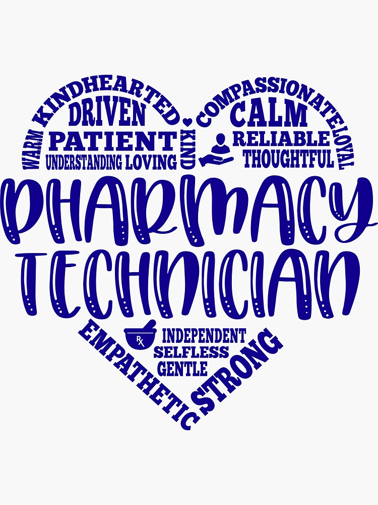 "Pharmacy Technician, Pharmacy Tech" Sticker for Sale by brackerdesign ...