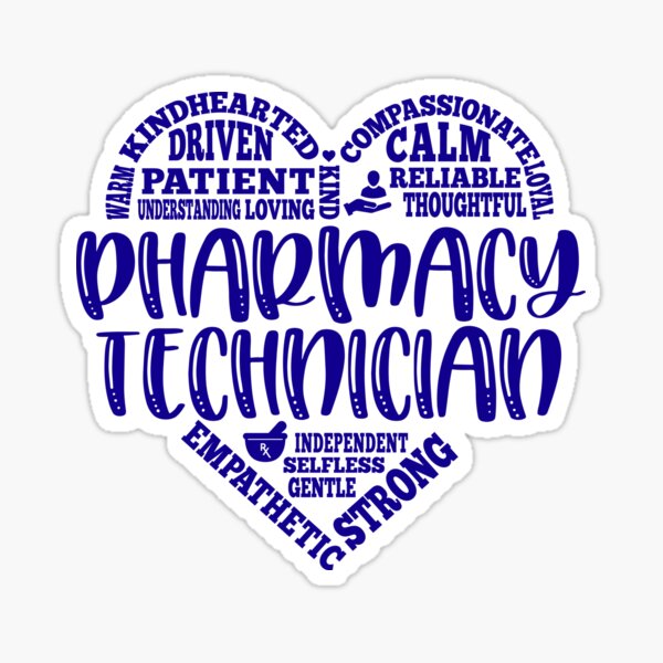 "Pharmacy Technician, Pharmacy Tech" Sticker for Sale by brackerdesign ...