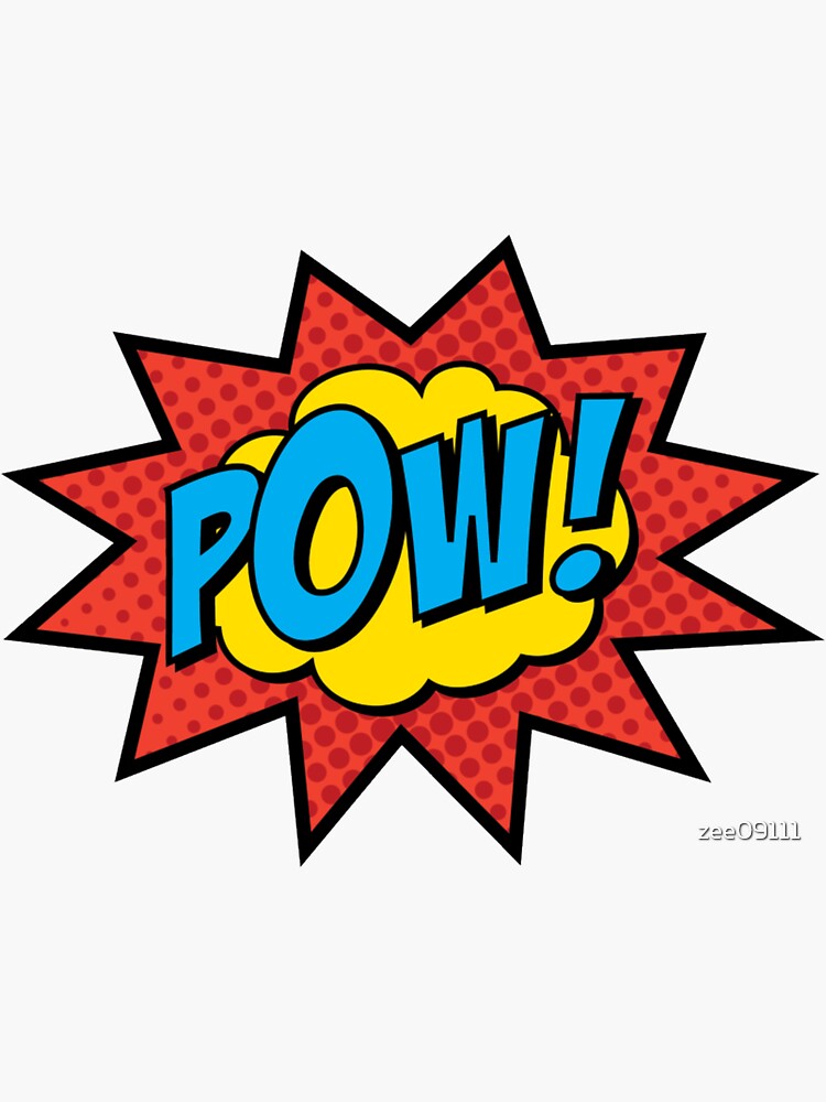 "POW!" Sticker for Sale by zee09111 | Redbubble