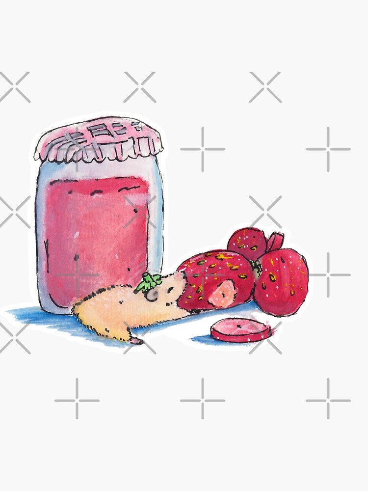 "Strawberry Ham Jam" Sticker by beefloart | Redbubble