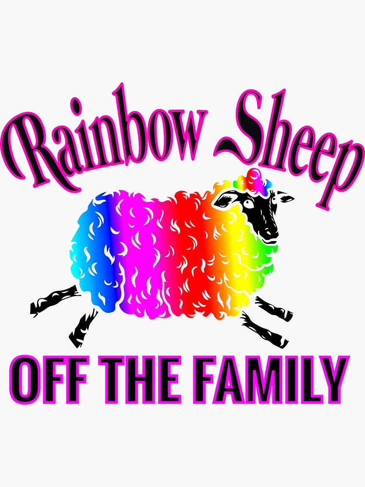 "Black Sheep Colorful Rainbow Sheep Rainbow Sheep" Sticker for Sale by ...