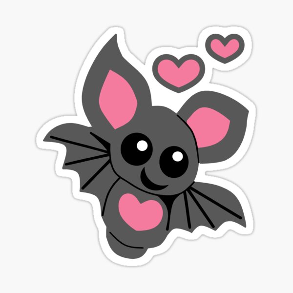 "Cute Baby Bat Pink" Sticker by Trace1234 | Redbubble