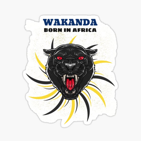 "WAKANDA.Black Panther." Sticker for Sale by PlanetTS | Redbubble