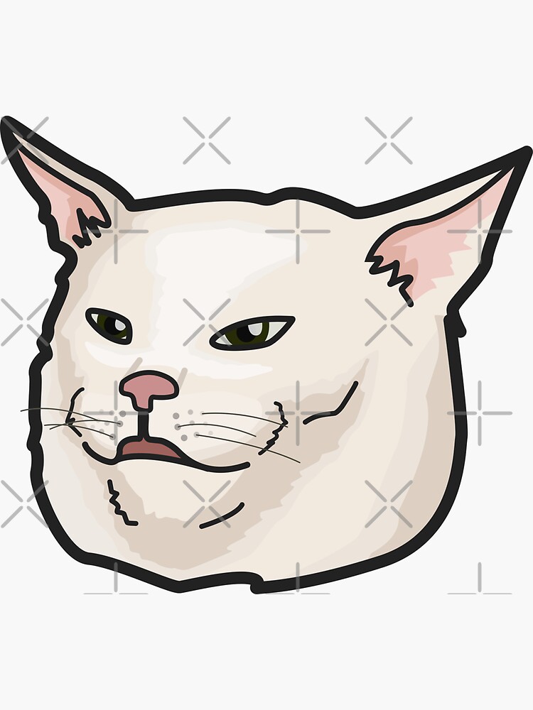"Confused Cat" Sticker for Sale by JohnPeace | Redbubble