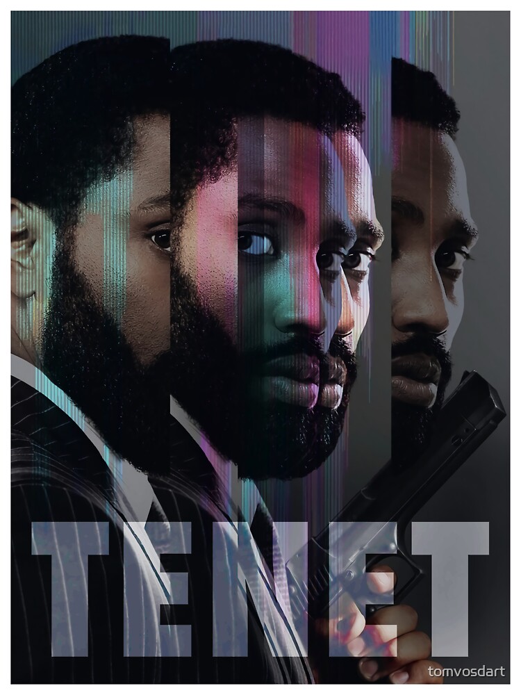 "Tenet Poster with Gun" Sticker by tomvosdart | Redbubble