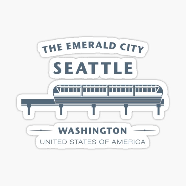 "Seattle, The Emerald City" Sticker for Sale by studio838 | Redbubble