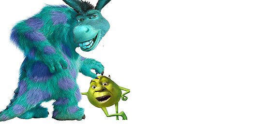 "Shrek/Donkey & Sully/Mike Crossover" Photographic Print by ...