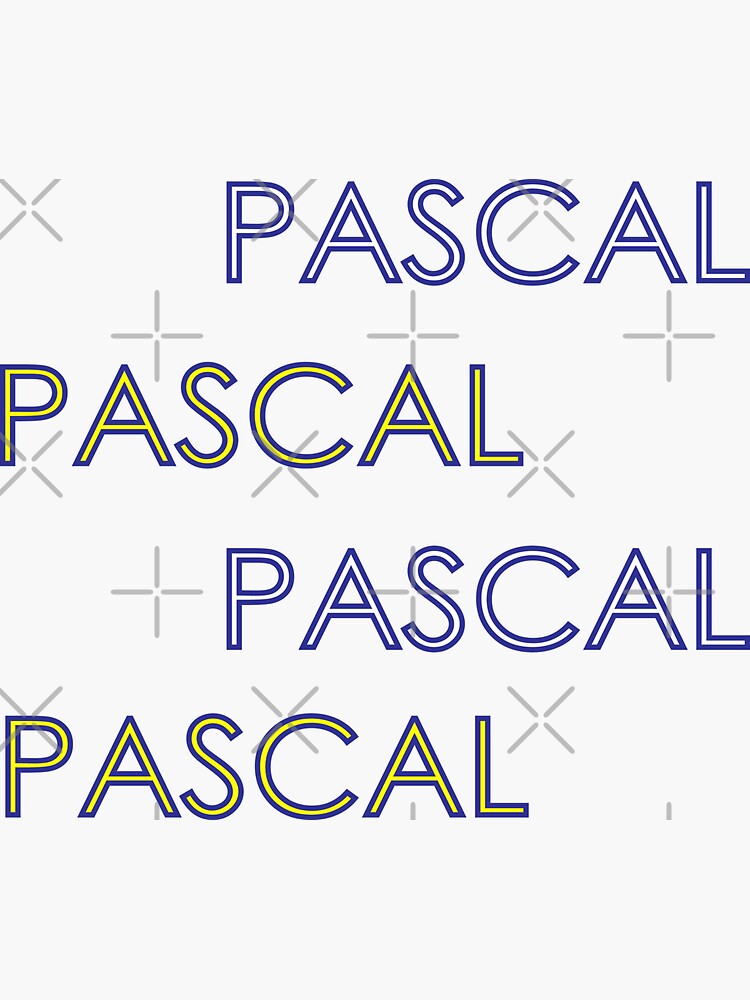 "Pascal programming - first programming language - white bg" Sticker ...