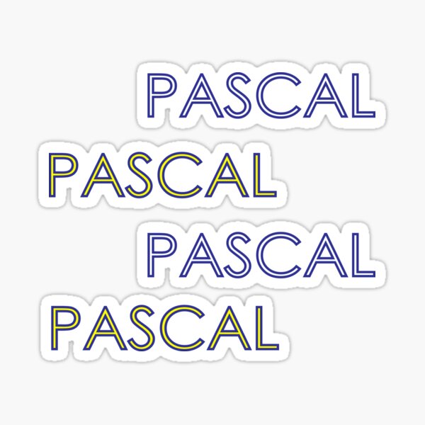 "Pascal programming - first programming language - white bg" Sticker ...