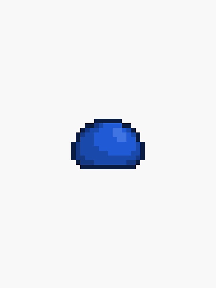 "Terraria Blue Slime" Sticker for Sale by trueEqualas | Redbubble
