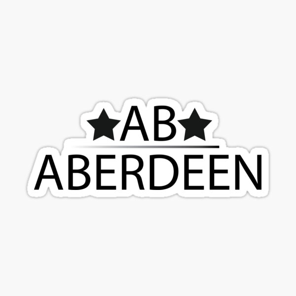 "Aberdeen" Sticker for Sale by PArmstrongGFX | Redbubble