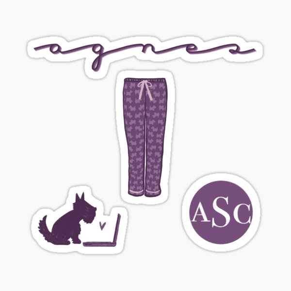 "Scottie Pajamas Sticker Set" Sticker by thezoekatz | Redbubble