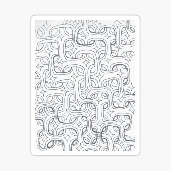 "Soft interlocking square study-DLH" Sticker by LabyrinthsbyDLH | Redbubble