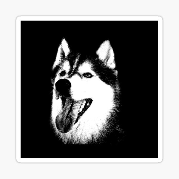 "Siberian Husky Smiling Face" Sticker for Sale by Mdestiny | Redbubble