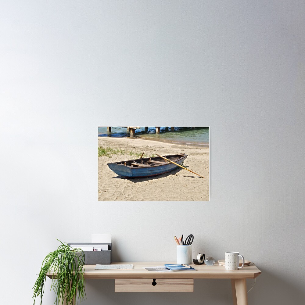 "Row Boat Beach" Poster by DaveKoontz | Redbubble