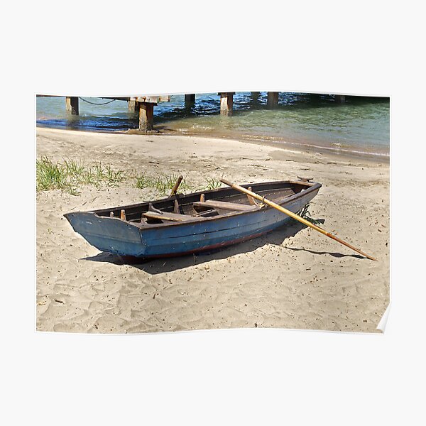 "Row Boat Beach" Poster by DaveKoontz | Redbubble
