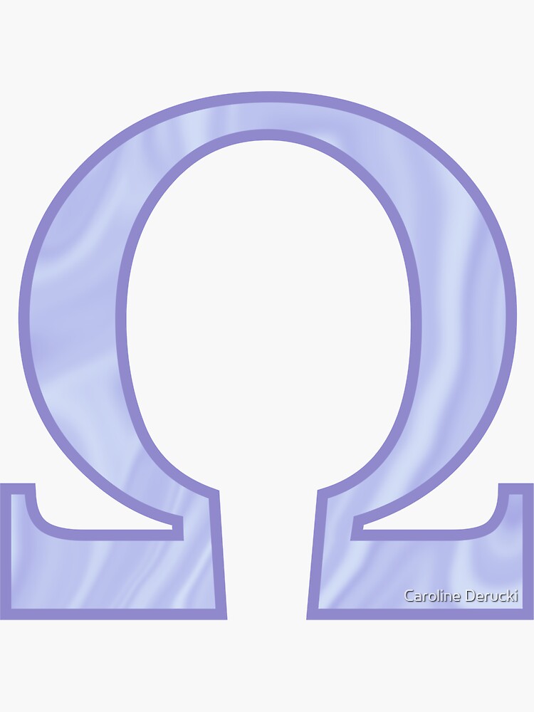 "purple marble greek alphabet- omega" Sticker by cederucki | Redbubble