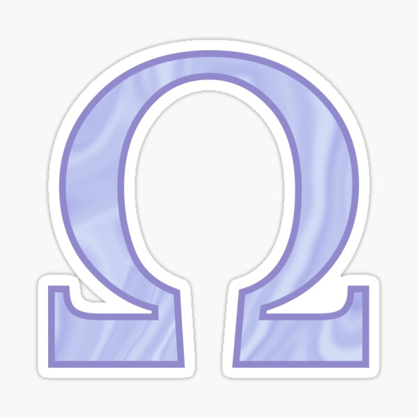 "purple marble greek alphabet- omega" Sticker by cederucki | Redbubble