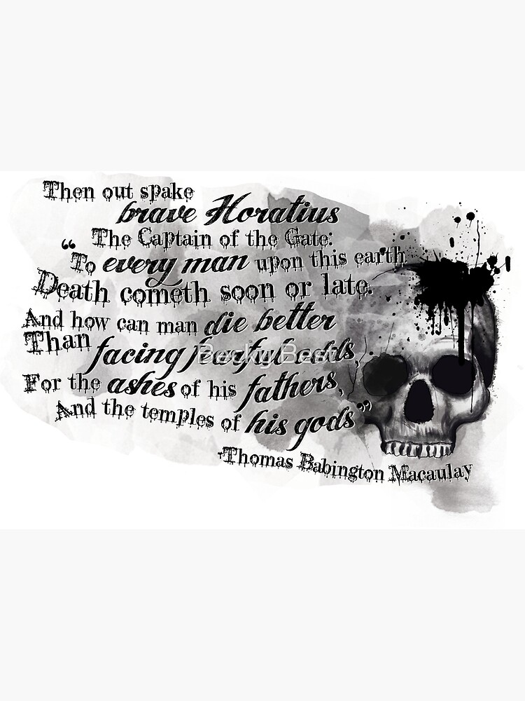 "Poetry Quote Brave Horatius " Poster for Sale by Becky Best | Redbubble