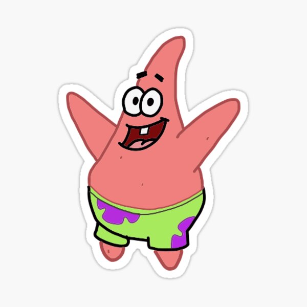 "Patrick Star sticker" Sticker for Sale by RymB | Redbubble
