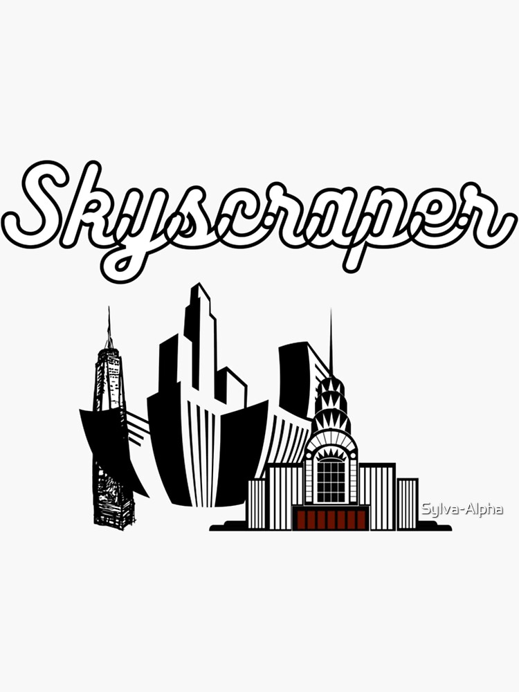 "Skyscraper" Sticker by Sylva-Alpha | Redbubble
