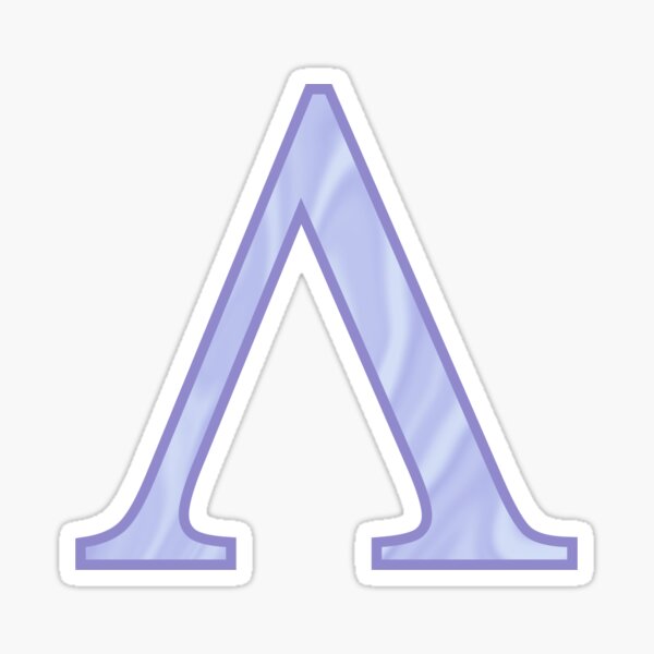 "purple marble greek alphabet- lambda" Sticker for Sale by cederucki ...