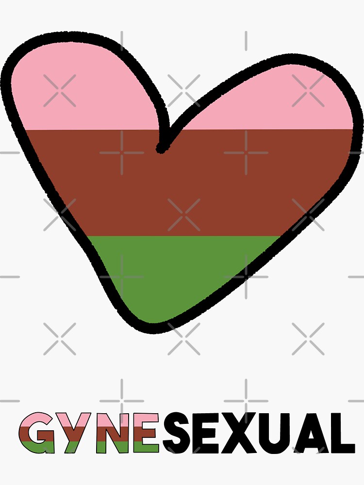 "LGBTQ+ Gynesexual Heart- Love " Sticker for Sale by VtheArtist | Redbubble
